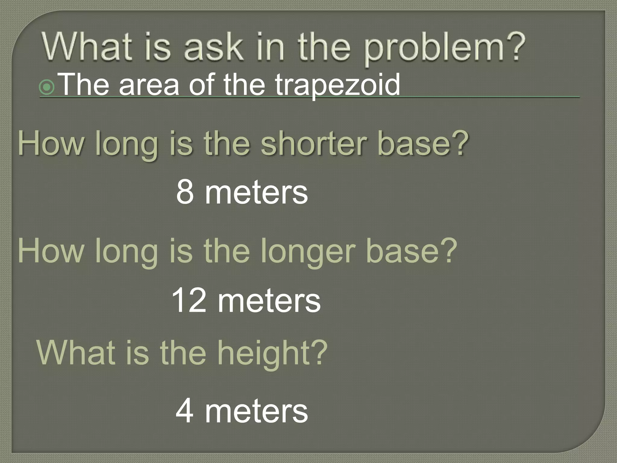 Area of a trapezoid | PPT