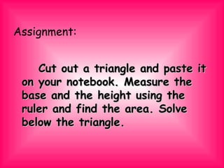 Area of a triangle | PPT