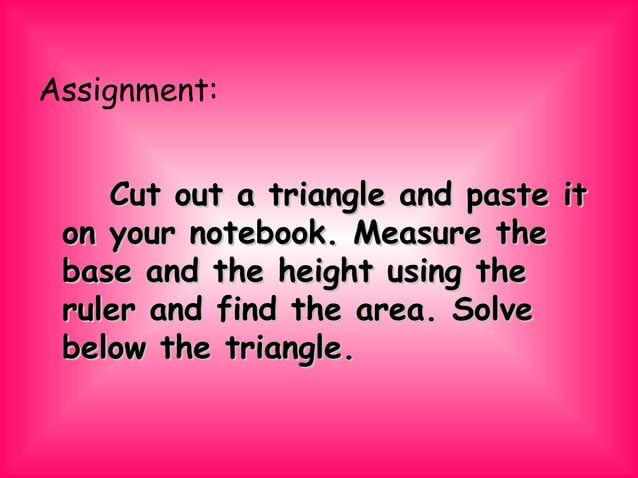 Area of a triangle | PPT