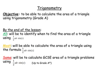 Area Of A Triangle Powerpoint