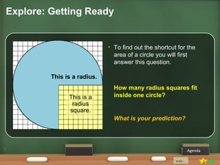 Area of circle discovery ppt shortened | PPT