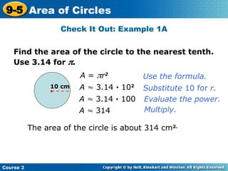 Area of Circles Lesson Grade for Gr6.ppt
