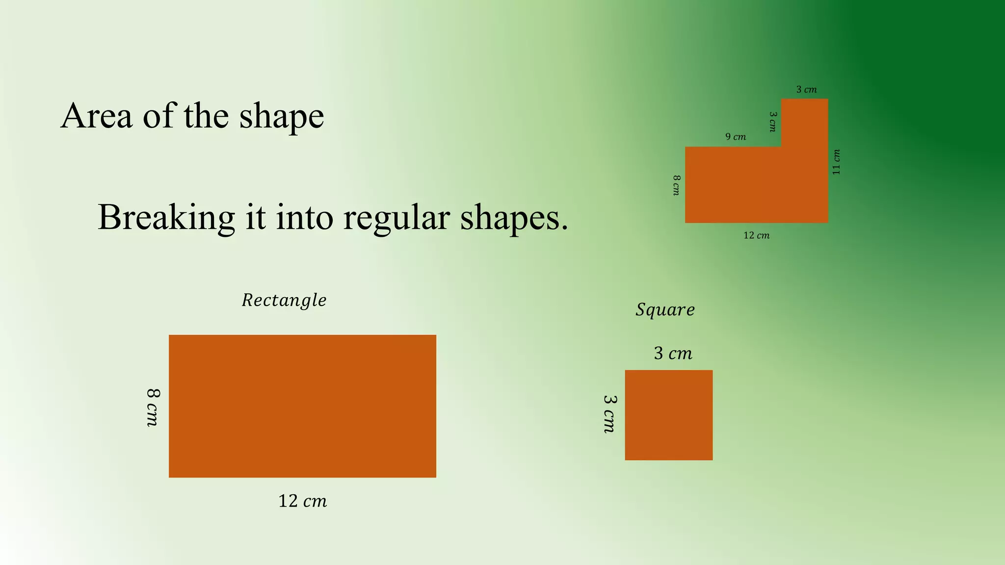Perimeter and Area of irregular shapes | PDF