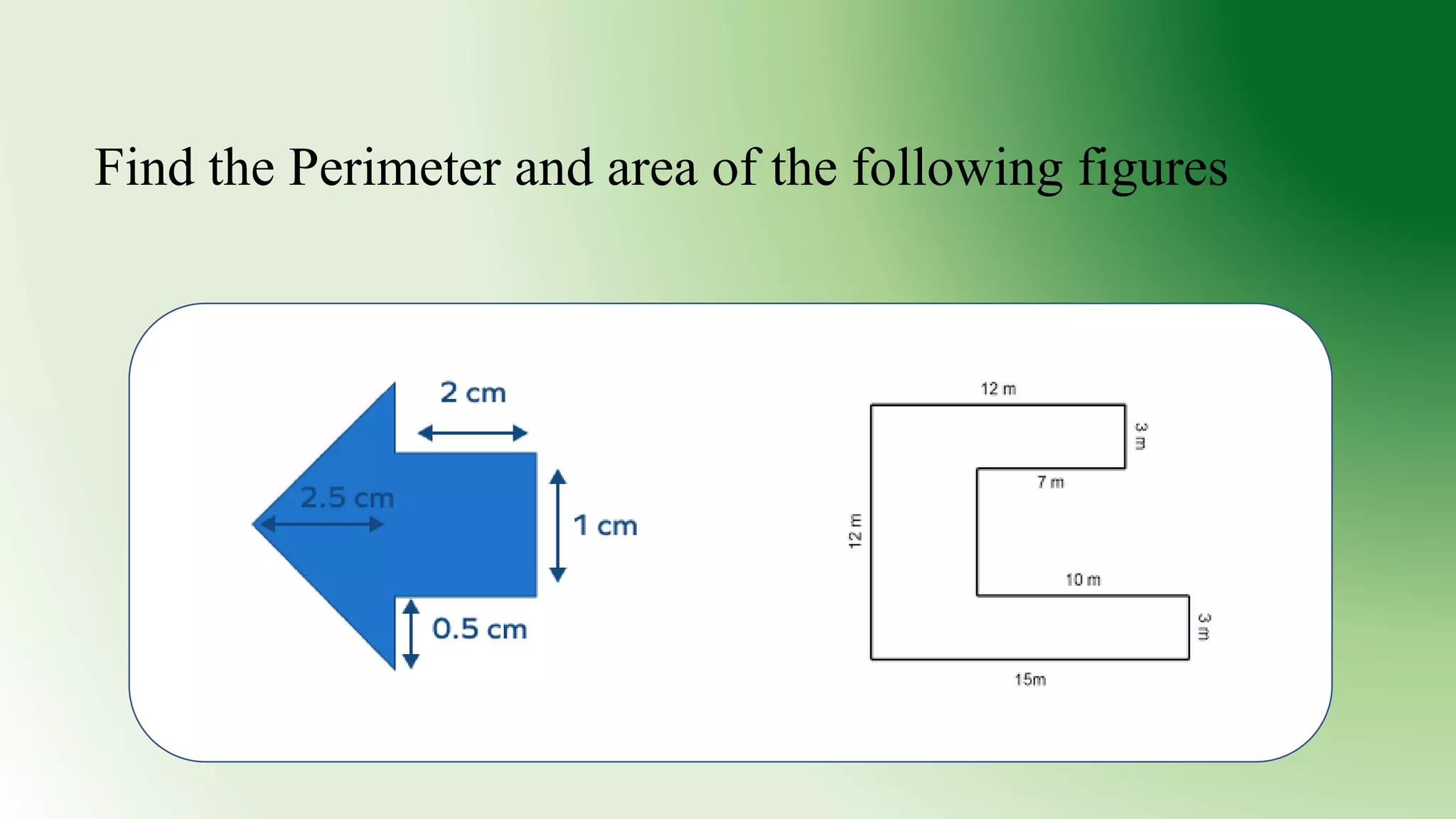 Perimeter and Area of irregular shapes | PDF
