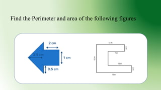 Perimeter and Area of irregular shapes | PDF