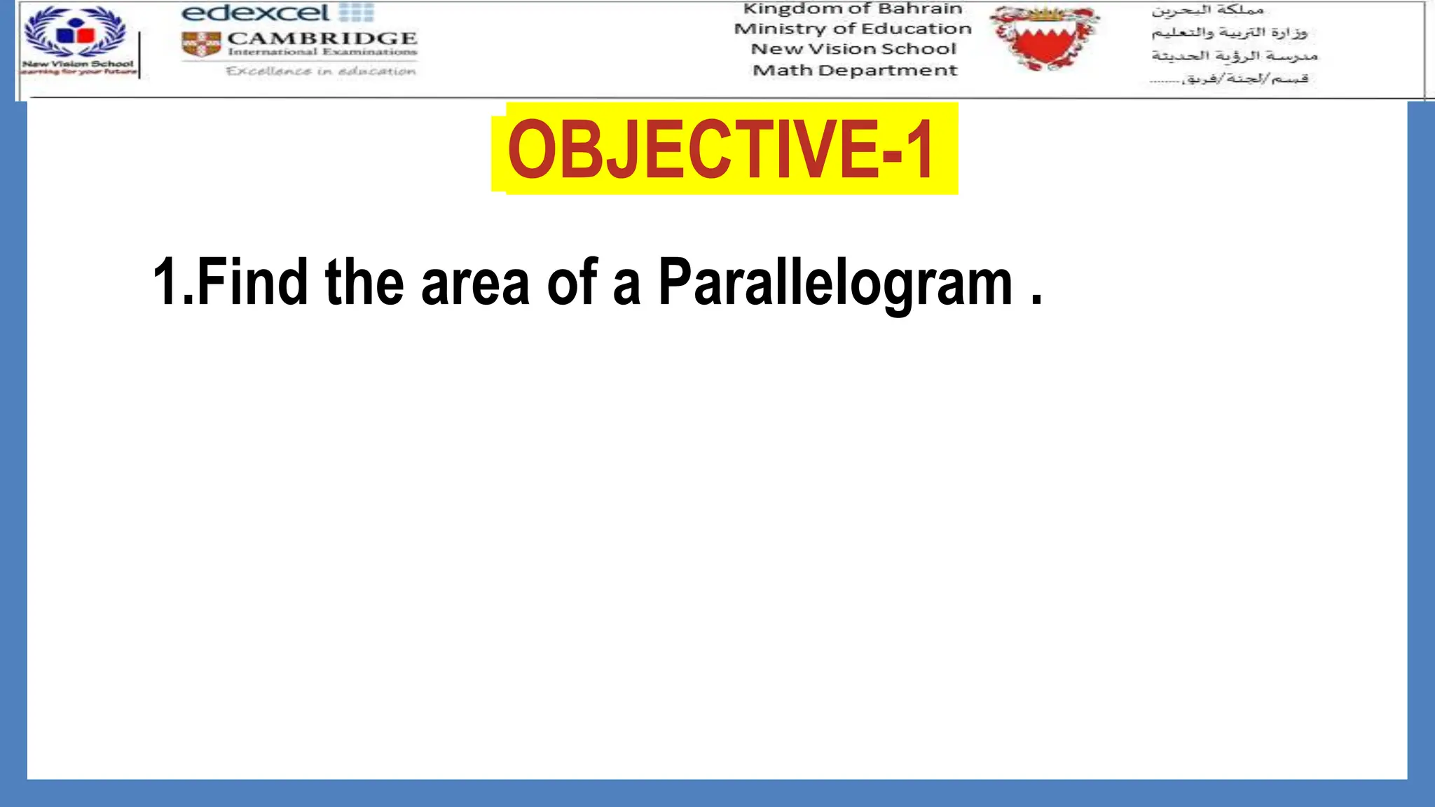 Area of parallellogram grade 8 simple to the point | PPT