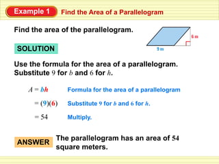CLASS IX MATHS Area of parallelogram | PPT