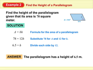 CLASS IX MATHS Area of parallelogram | PPT
