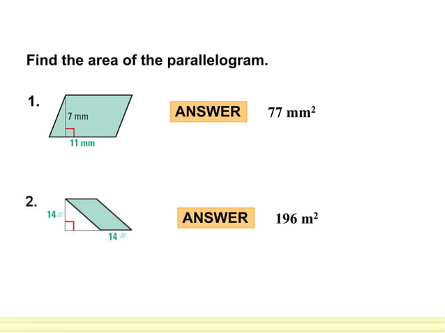 CLASS IX MATHS Area of parallelogram | PPTX