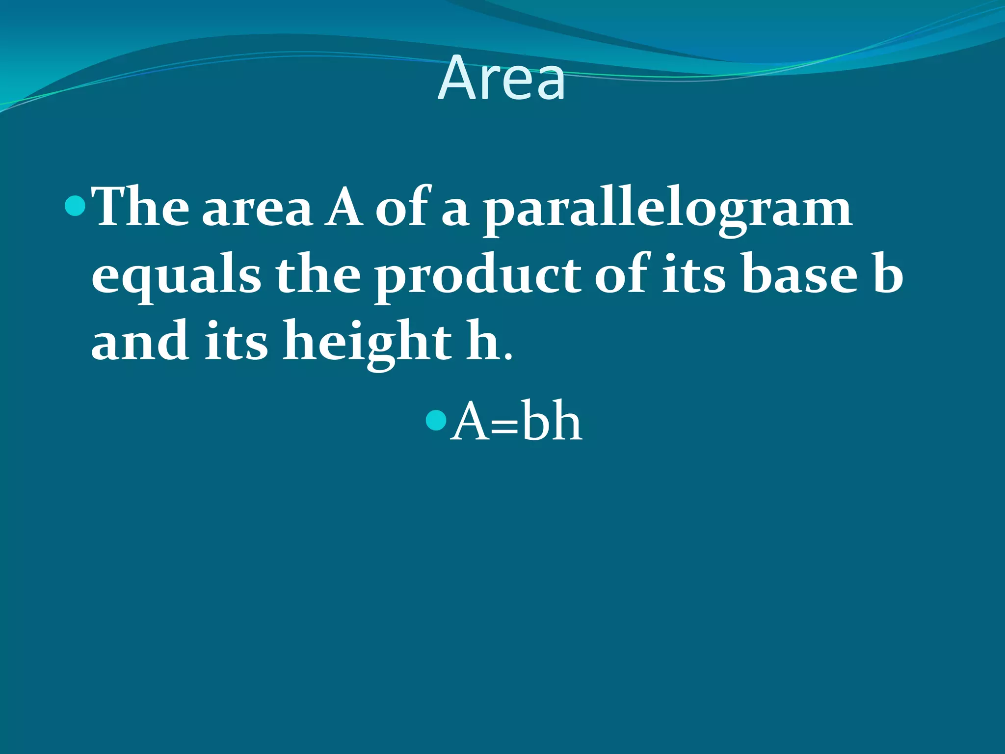 Area Of Parallelograms | PPTX