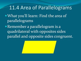 Area Of Parallelograms | PPTX