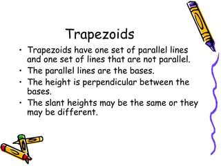 Area of Parallelograms, Trapezoids and Triangles.ppt