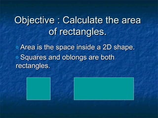Area of rectangles | PPT