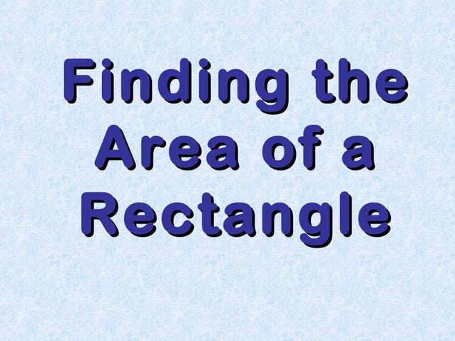 Area of rectangles_jb | PPT