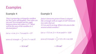 Area of SAS Triangles.pptx | Geography | Science