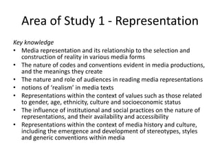 Area of study 1 representation | PPTX