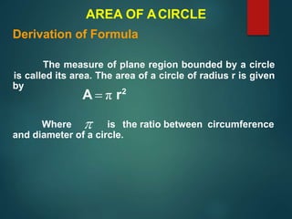 Area of the circle | PPTX