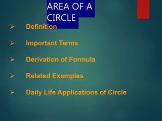 Area of the circle | PPTX