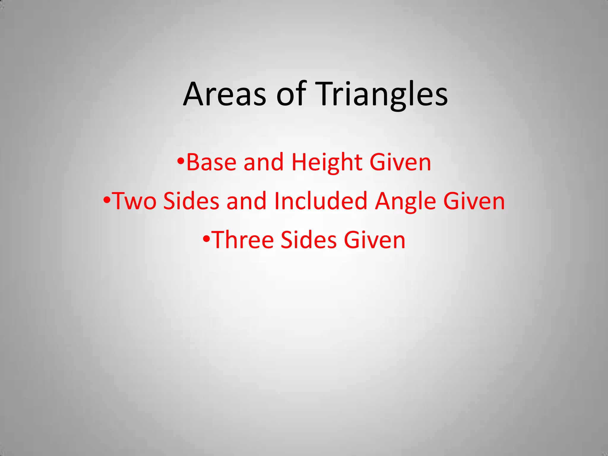 Area of triangle | PPTX
