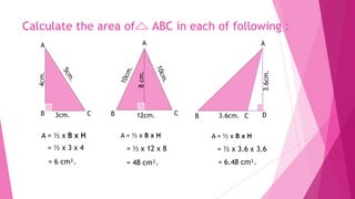 Area of triangle copy | PPTX