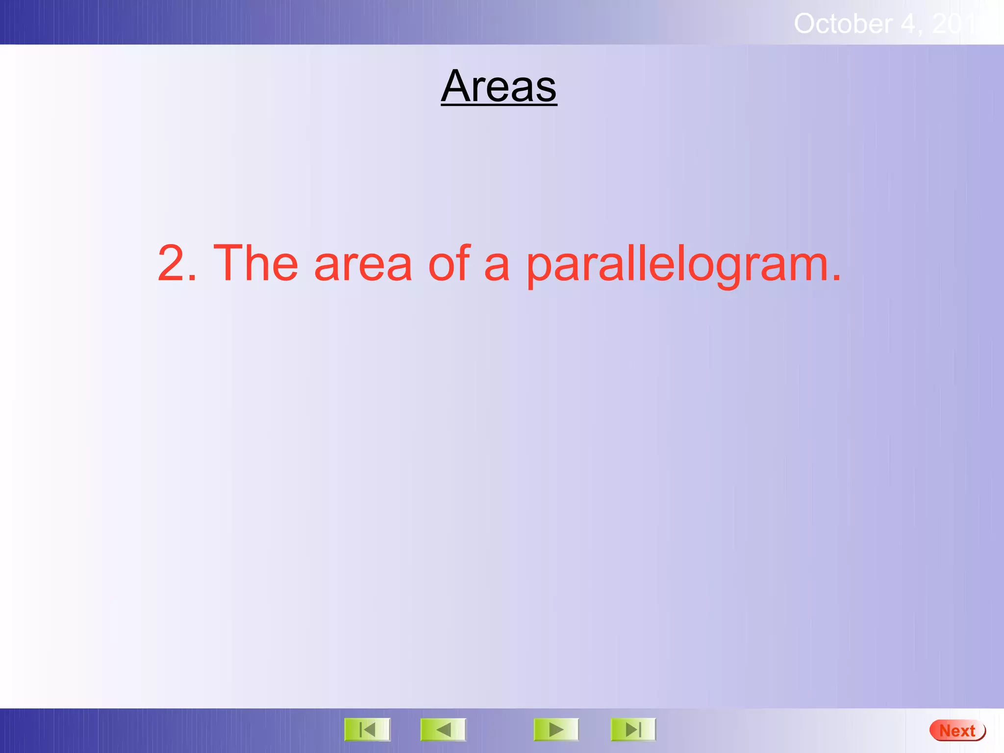 Area parallelograms | PPT