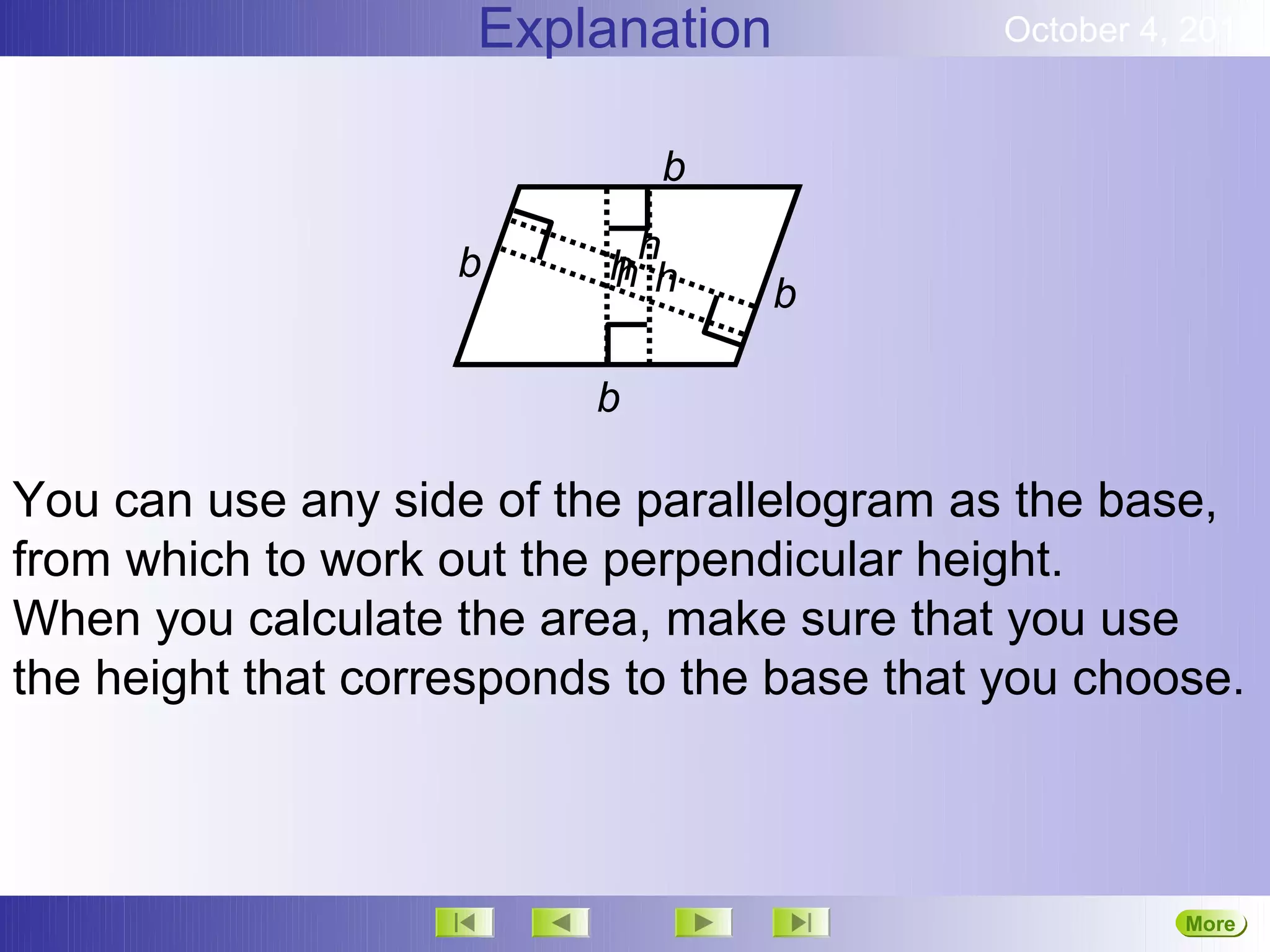 Area parallelograms | PPT
