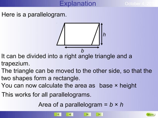 Area parallelograms | PPT
