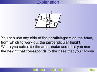 Area parallelograms | PPT