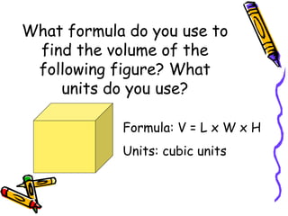 Area Perimeter and Volume of simple shapes | PPT