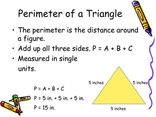 Area Perimeter and Volume of simple shapes | PPT