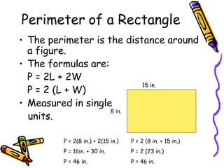 Area Perimeter and Volume.ppt class seven | PPT