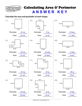 Area & perimeter i | PDF