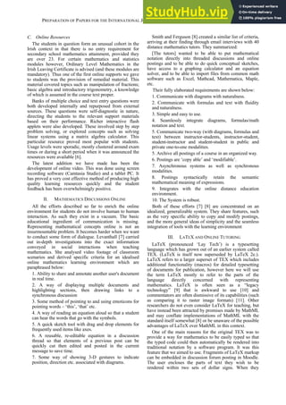 A Reappraisal Of Online Mathematics Teaching Using LaTeX | PDF | Educational Assessment | Education