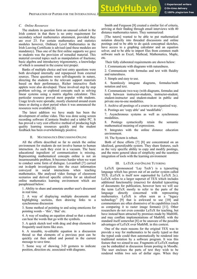 A Reappraisal Of Online Mathematics Teaching Using LaTeX | PDF ...