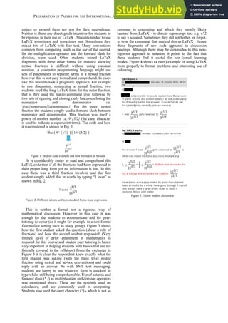 A Reappraisal Of Online Mathematics Teaching Using LaTeX | PDF | Educational Assessment | Education