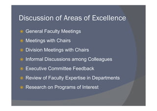 Areas of Excellence | PDF | College Education | Education