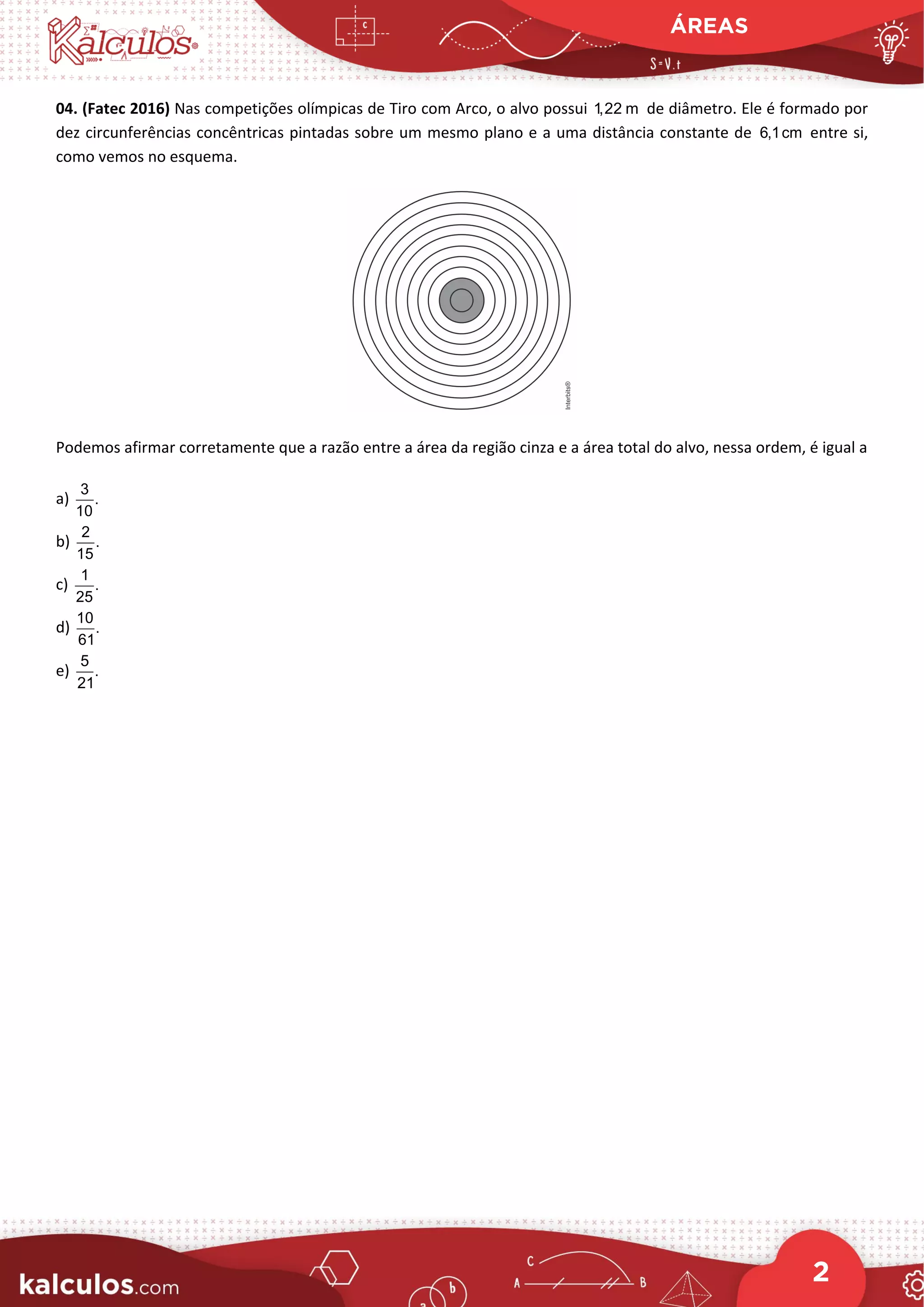Geometria plana - Áreas 2 | PDF