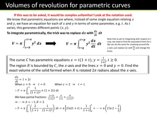 Areas and Volumes of Revolution 2024 Final | PPTX