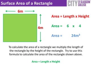 Calculating the Area of Basic Shapes | PPT