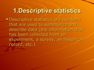 Areas In Statistics | PPT