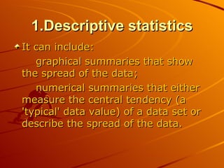 Areas In Statistics | PPT