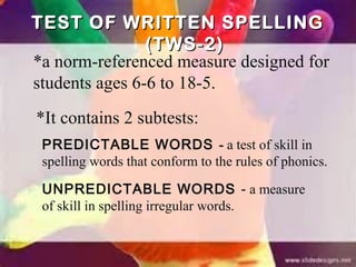 Areas of Assessment | PPT
