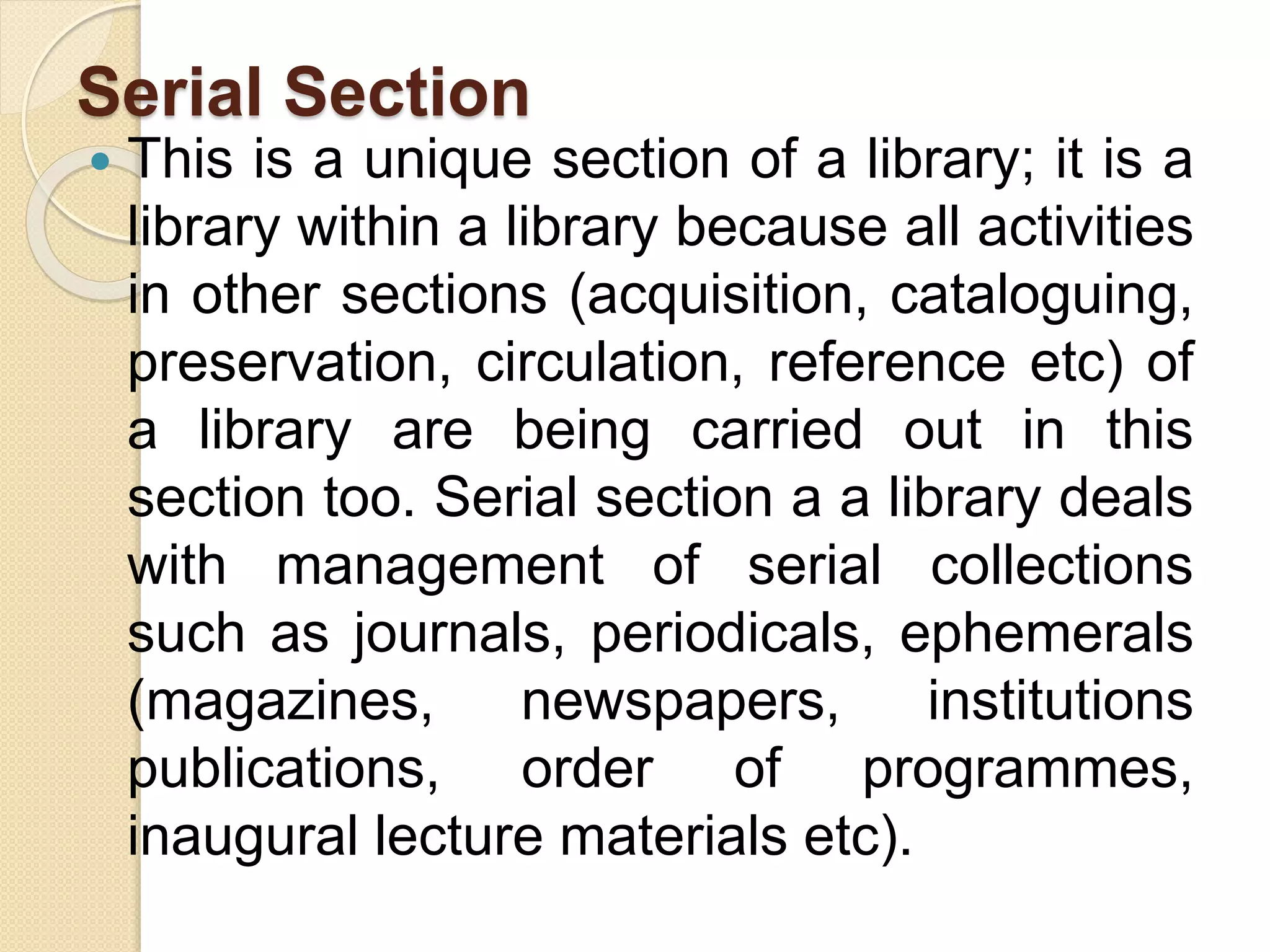 Areas of automation in library | PPTX