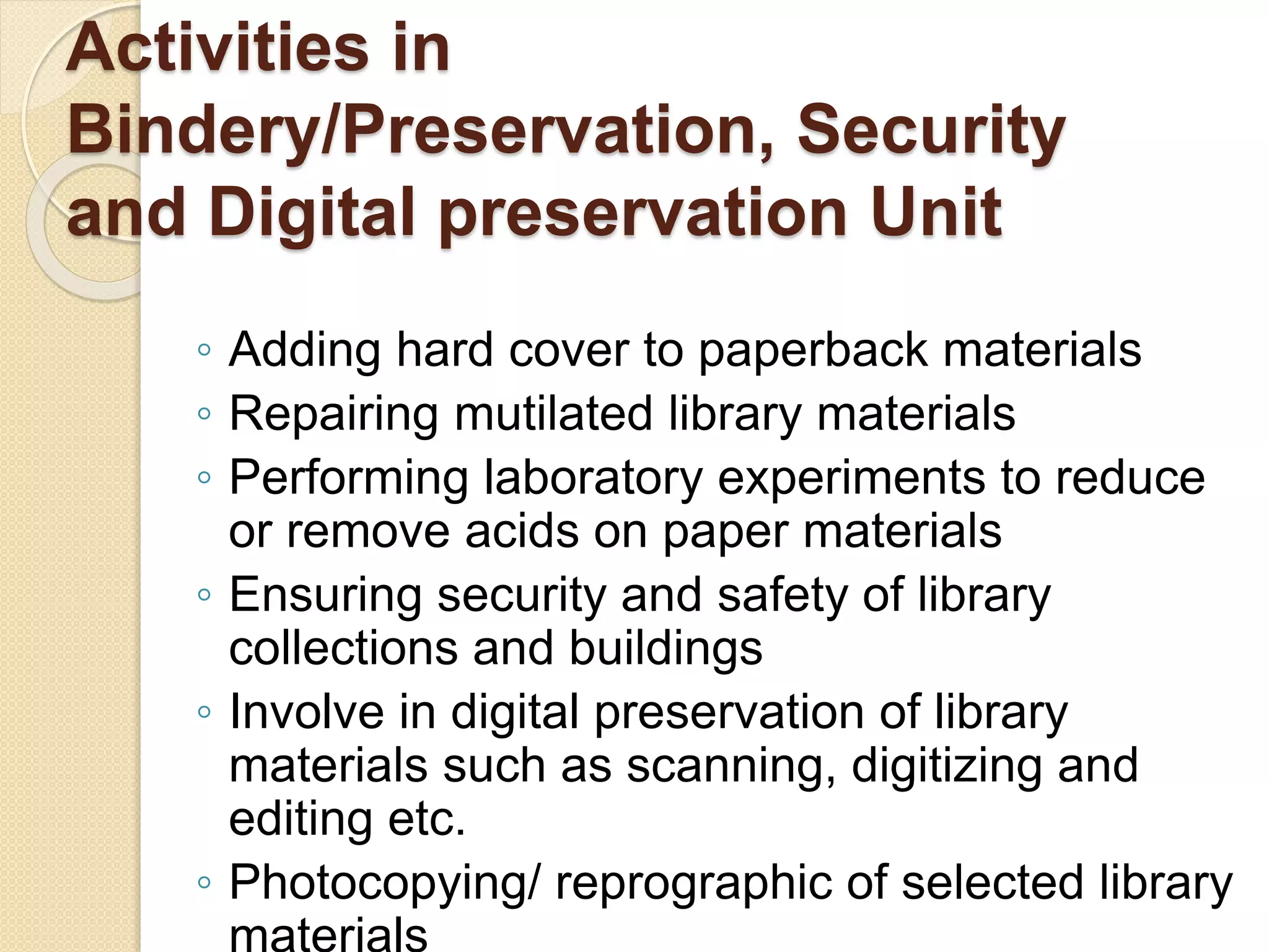 Areas of automation in library | PPTX
