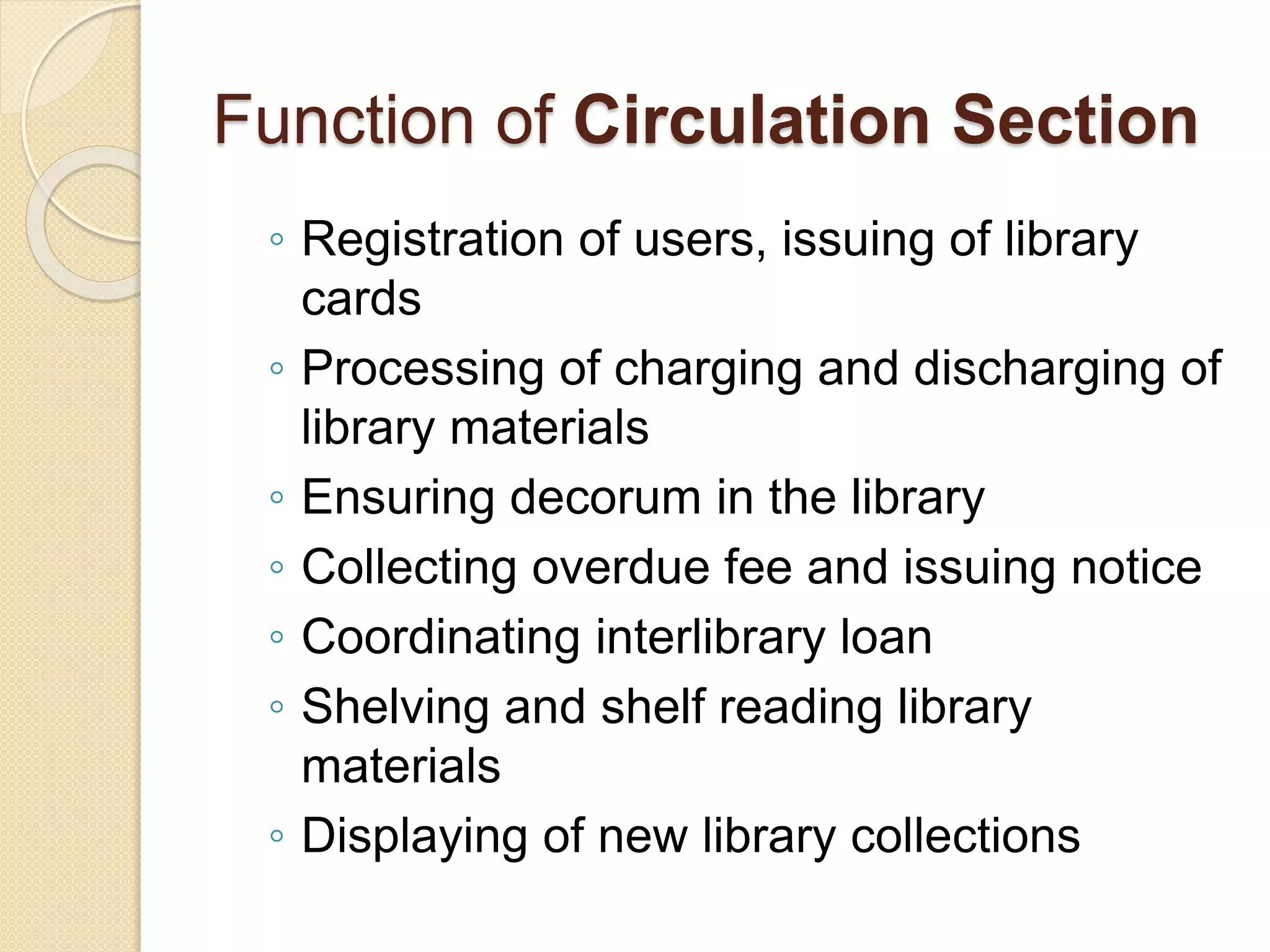 Areas of automation in library | PPTX