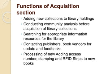 Areas of automation in library | PPTX