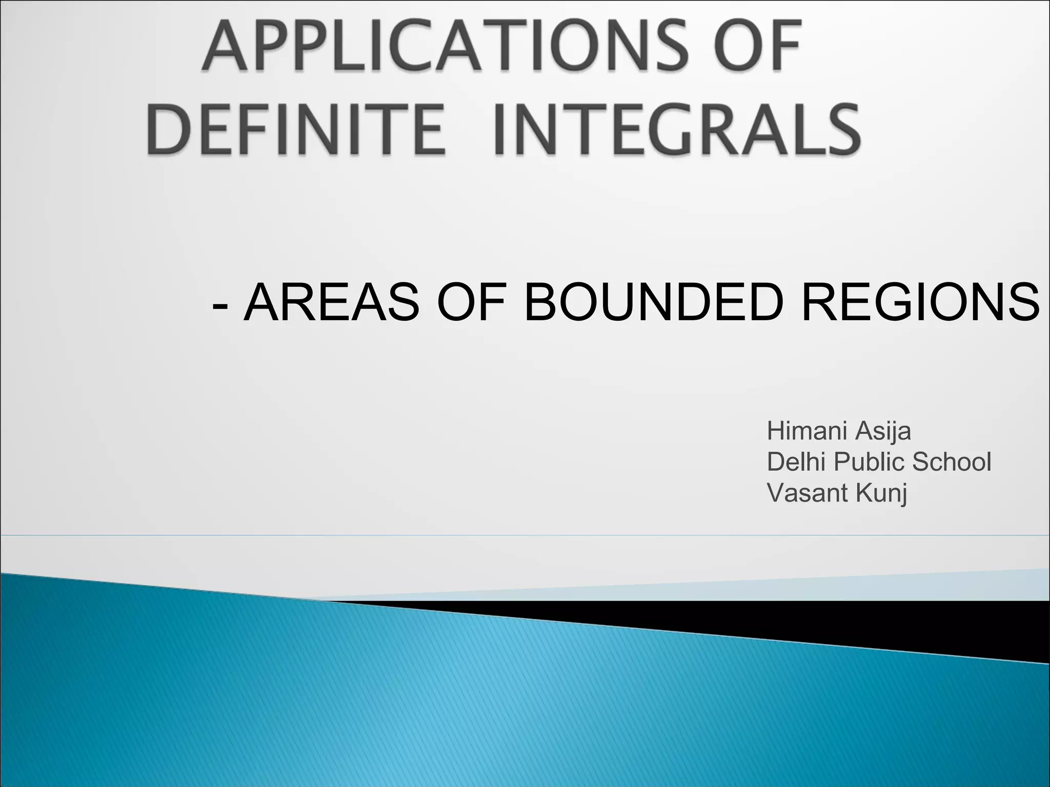 Areas of bounded regions | PPT