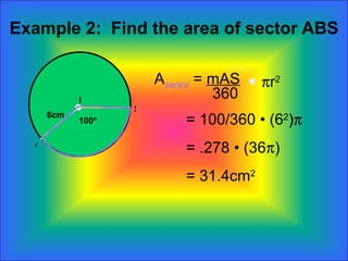 Areas of Circles and Sectors | PPT