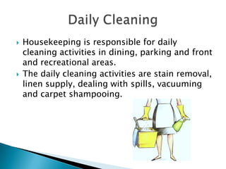 Areas of housekeeping department responsbilities | PPTX