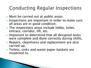 Areas of housekeeping department responsbilities | PPTX